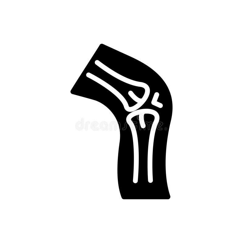 Black Solid Icon for Cartilage, Disease and Femur Stock Vector ...