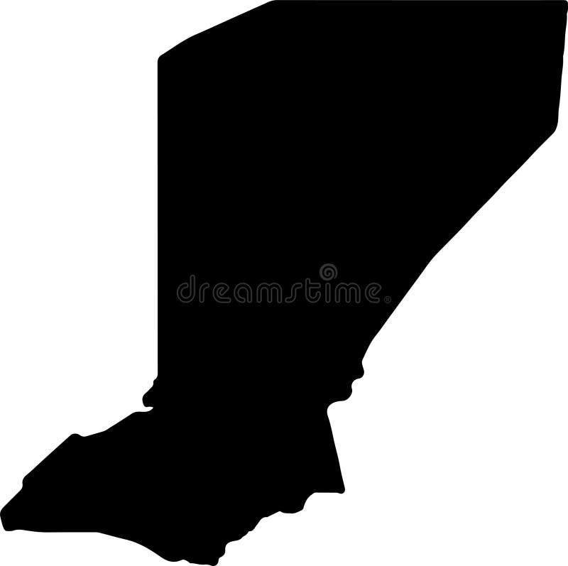 Cartina Della Silhouette a Diffis Niger Con Sfondo Trasparente ...