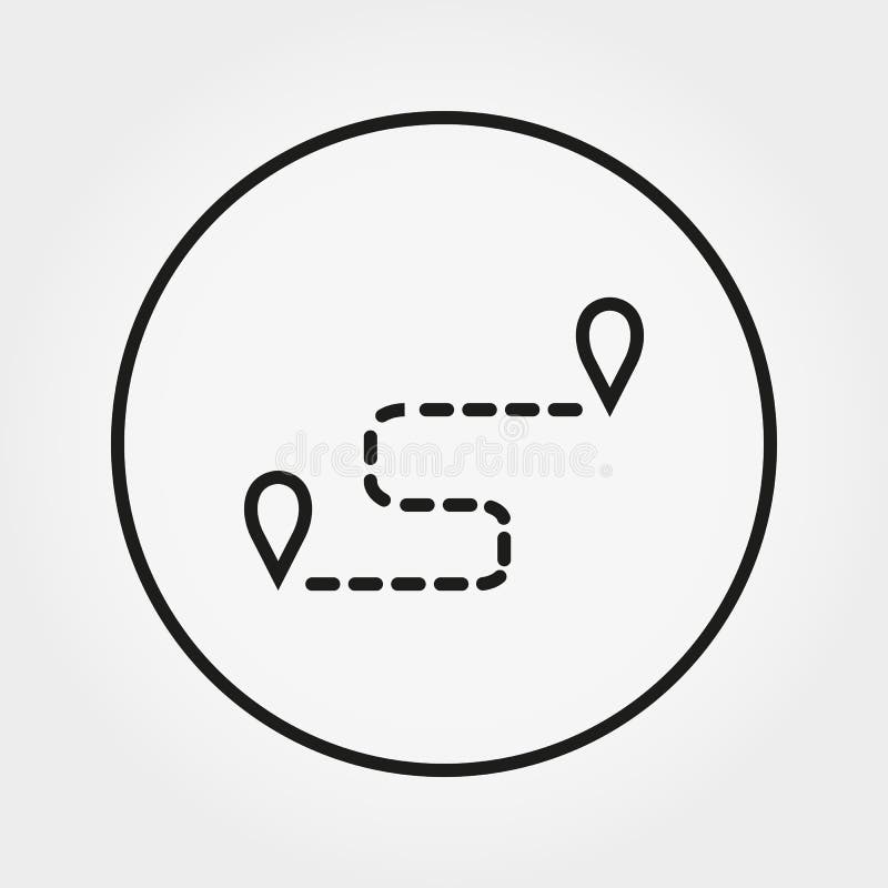 Cartographic Mark of Location, Initial and Final Destination Stock ...