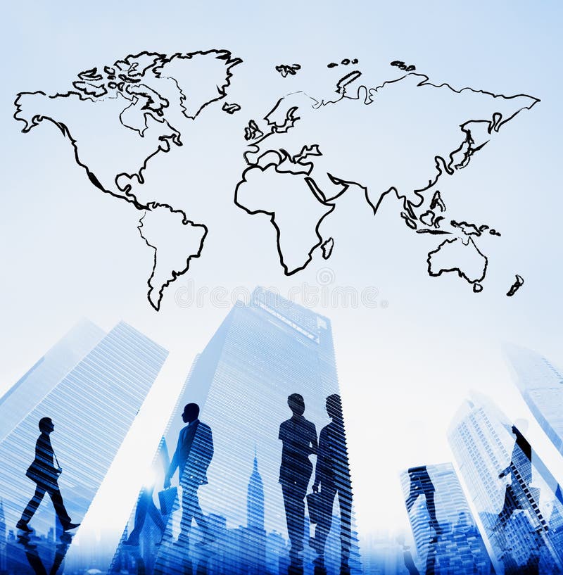 Cartography Connection Earth World Map Concept Stock Image - Image of ...