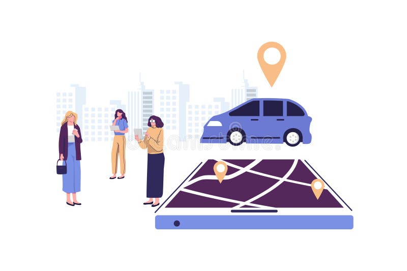 Cartography Display, Location on the City Map, Navigation in the ...