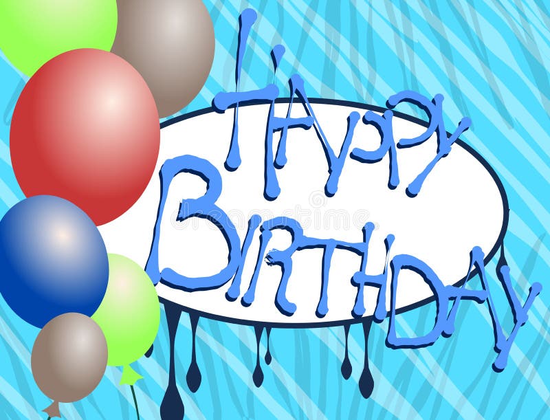 Cartolina D'auguri Di Buon Compleanno Illustrazione di Stock ...