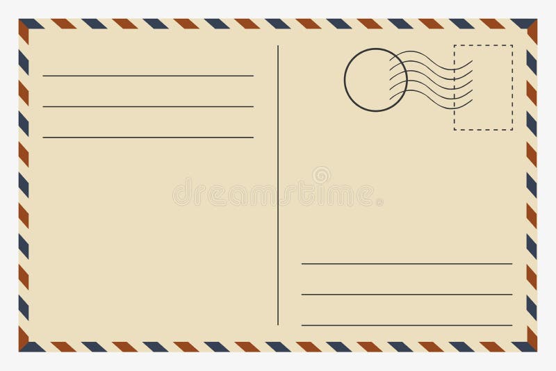 Cartolina Modello Dell'annata Vettore Illustrazione Vettoriale ...