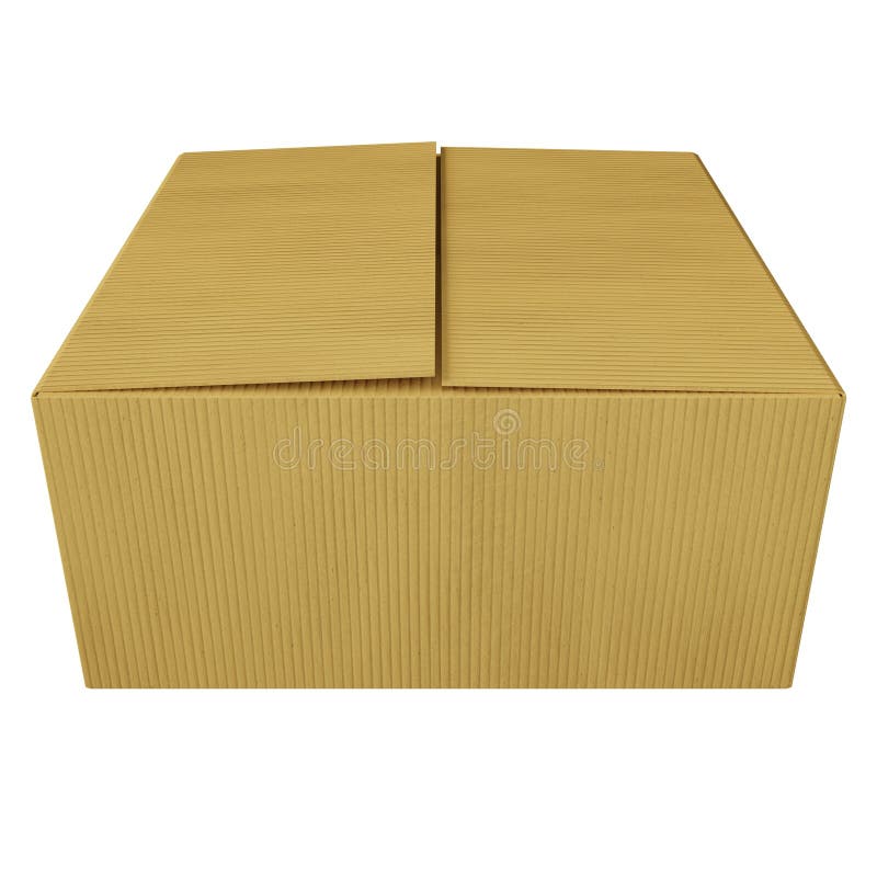 Carton box. 3d rendering. stock image. Illustration of shape - 276248225