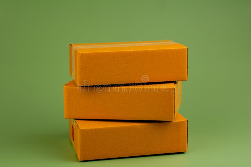 Carton Box Delivery Drum Parcel Box Brown Box Stock Image - Image of ...