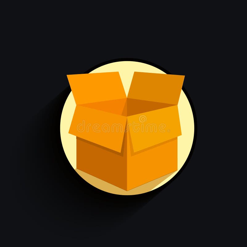 Closed cardboard box icon stock vector. Illustration of carton - 134187017