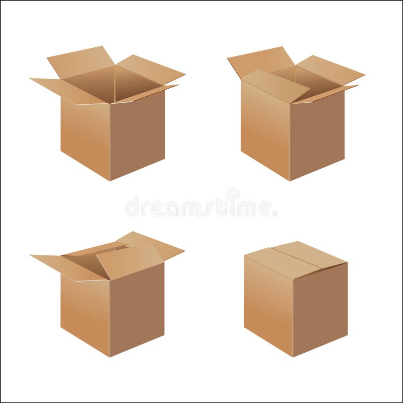 Carton Box Graphic stock illustration. Illustration of empty - 197997117