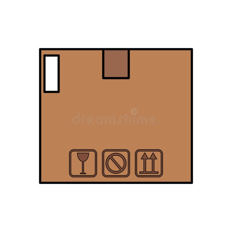 Carton box icon stock vector. Illustration of icon, courier - 84786913
