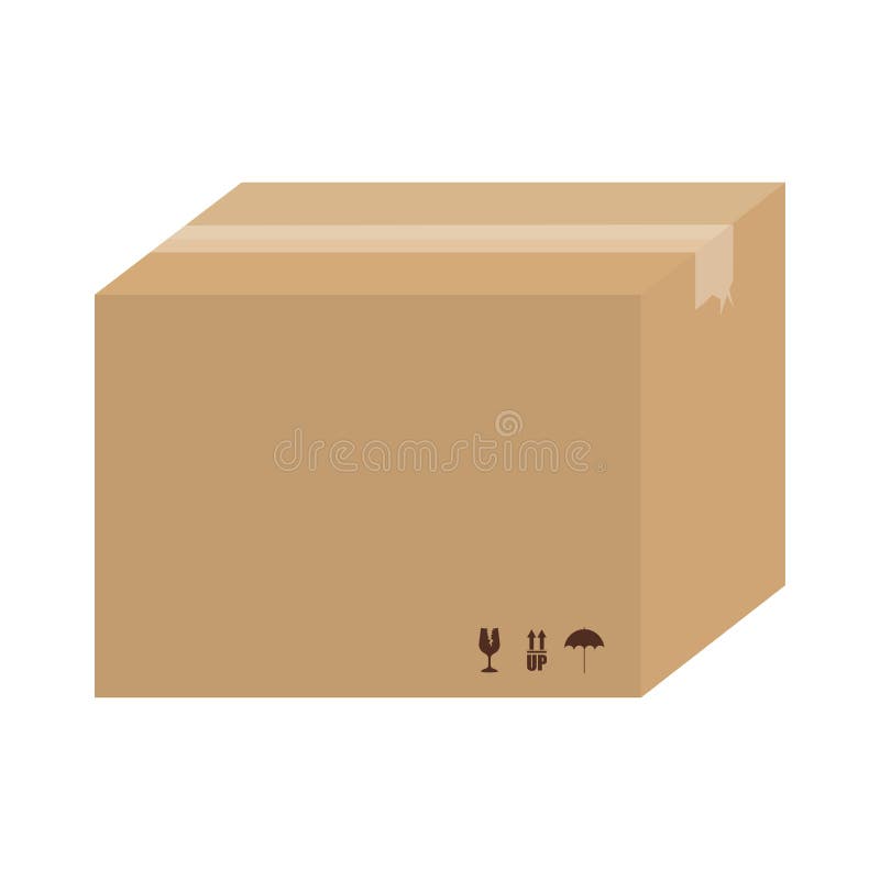 Carton box icon stock vector. Illustration of imported - 79950274