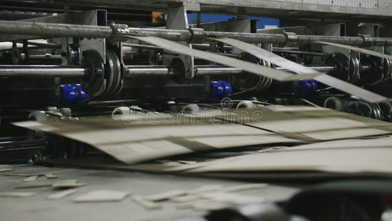 Carton Box Making Process Paper Mill Factory Stock Video - Video of ...