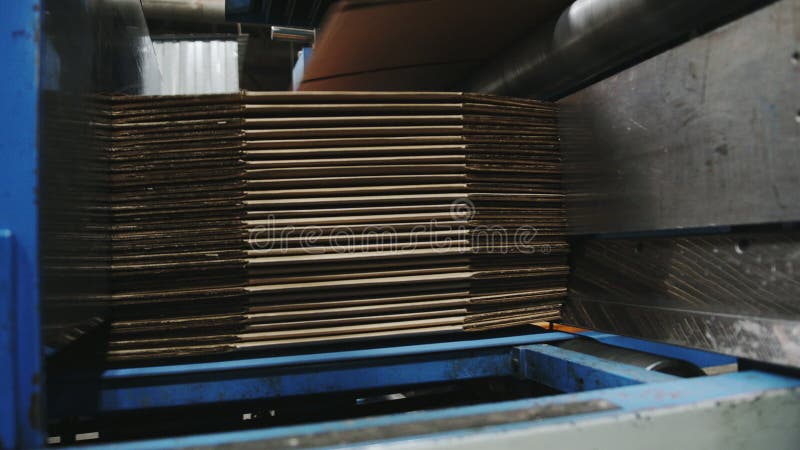 Carton Box Making Process Paper Mill Factory Stock Video - Video of ...