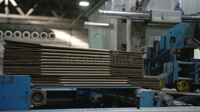 Carton Box Making Process Paper Mill Factory Stock Video - Video of ...