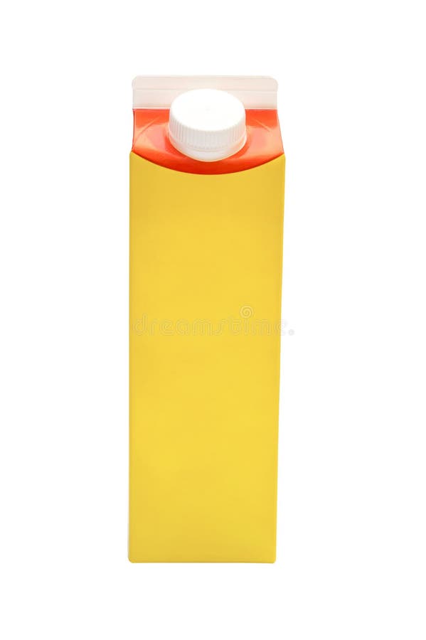 Carton Box of Milk Isolated on White Stock Image - Image of isolated ...