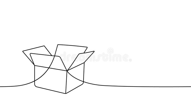 Cardboard Box Line Drawing Stock Illustrations – 1,972 Cardboard Box ...