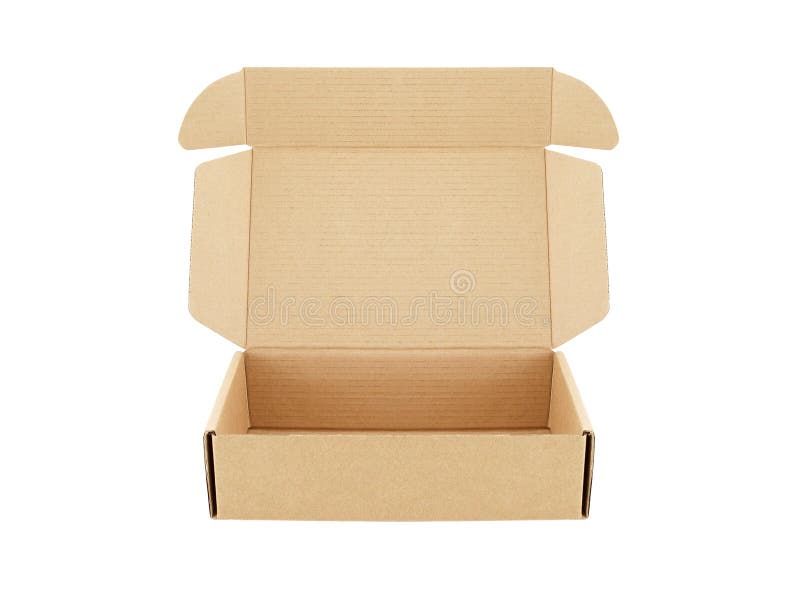 Open Empty Single Pink Gift Box with Lid Floating Isolated on White ...