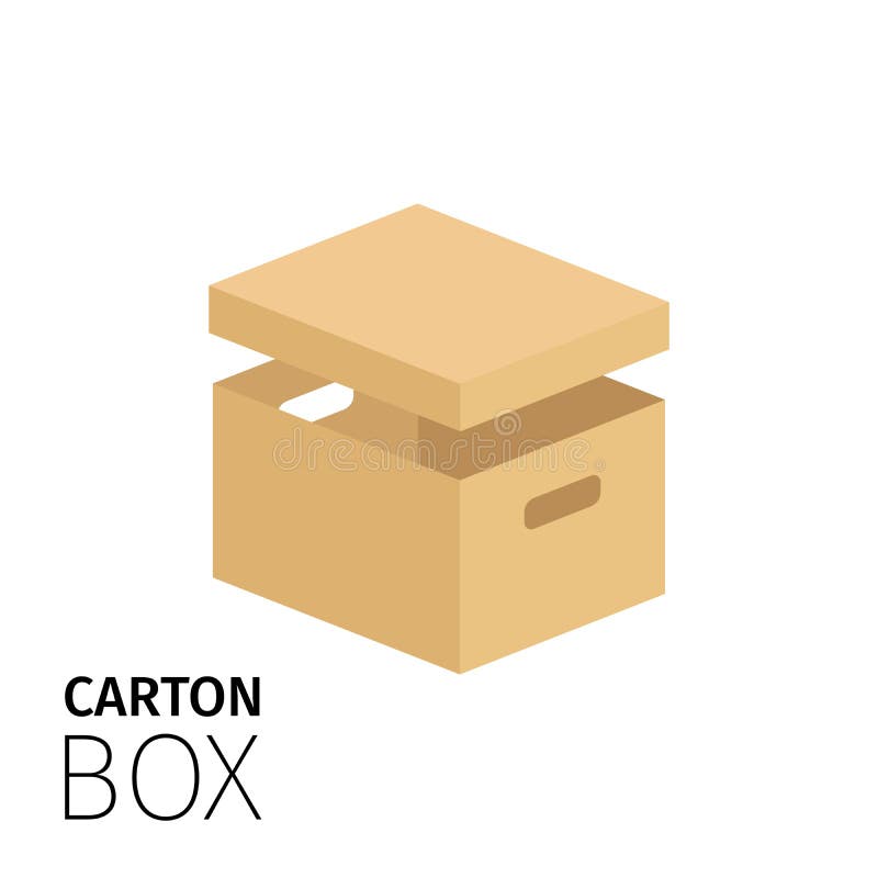 Carton box pack for pizza stock vector. Illustration of package - 83985485