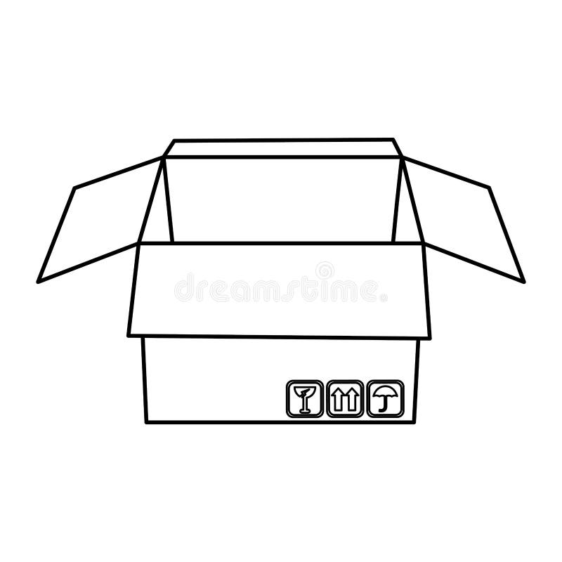 Carton Box Packing Isolated Icon Stock Illustration - Illustration of ...