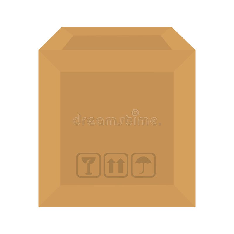 Carton Box Packing Isolated Icon Stock Illustration - Illustration of ...
