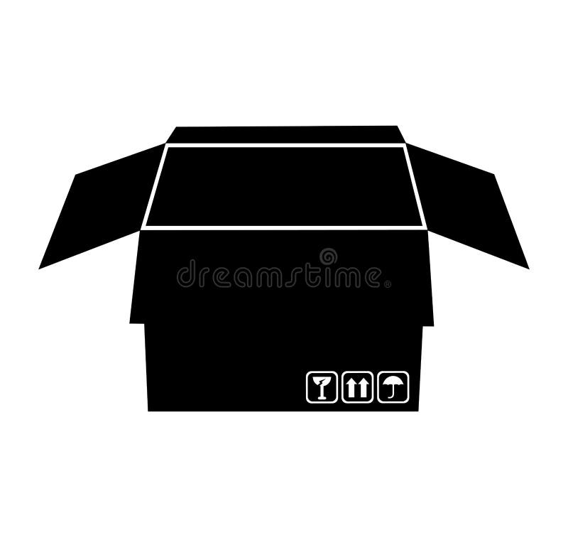 Carton Box Packing Isolated Icon Stock Illustration - Illustration of ...