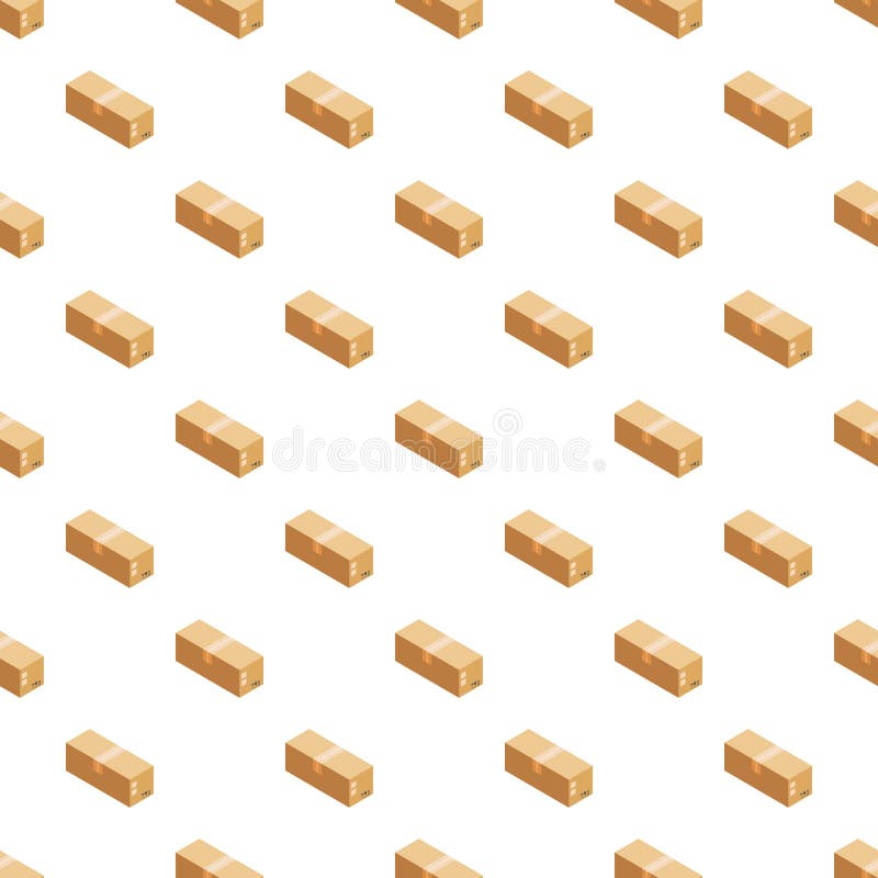 Carton Box Pattern Seamless Vector Stock Vector - Illustration of ...