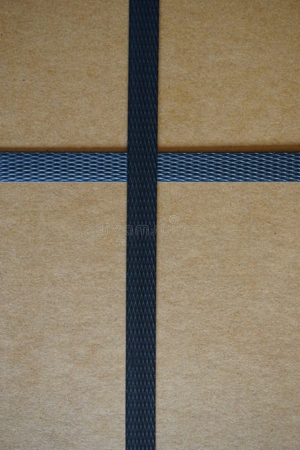 Carton box with straps stock photo. Image of industrial - 92155900