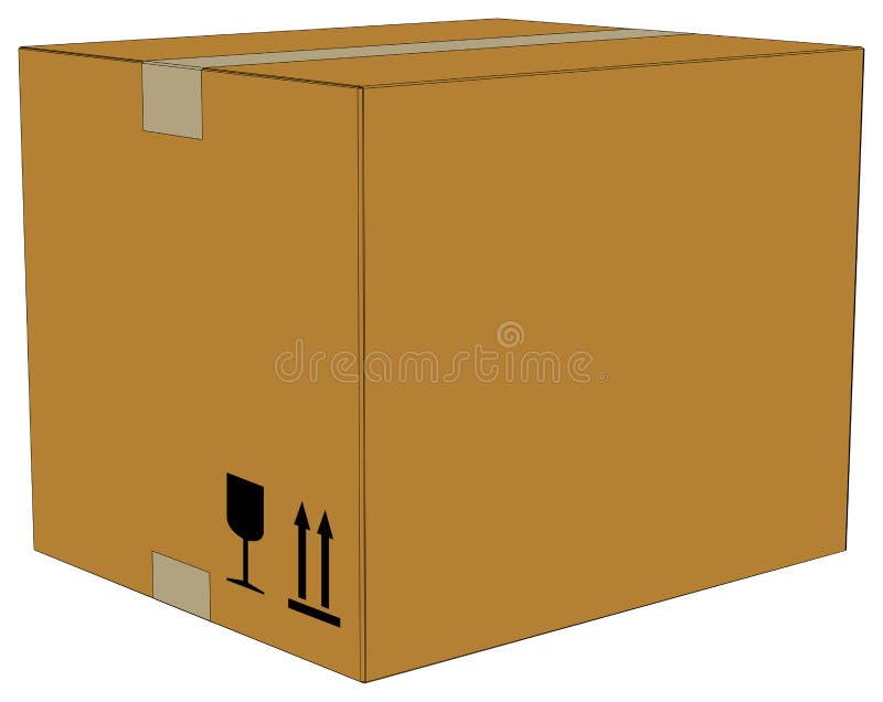 Carton box stock vector. Illustration of cardboard, packaging - 55375593
