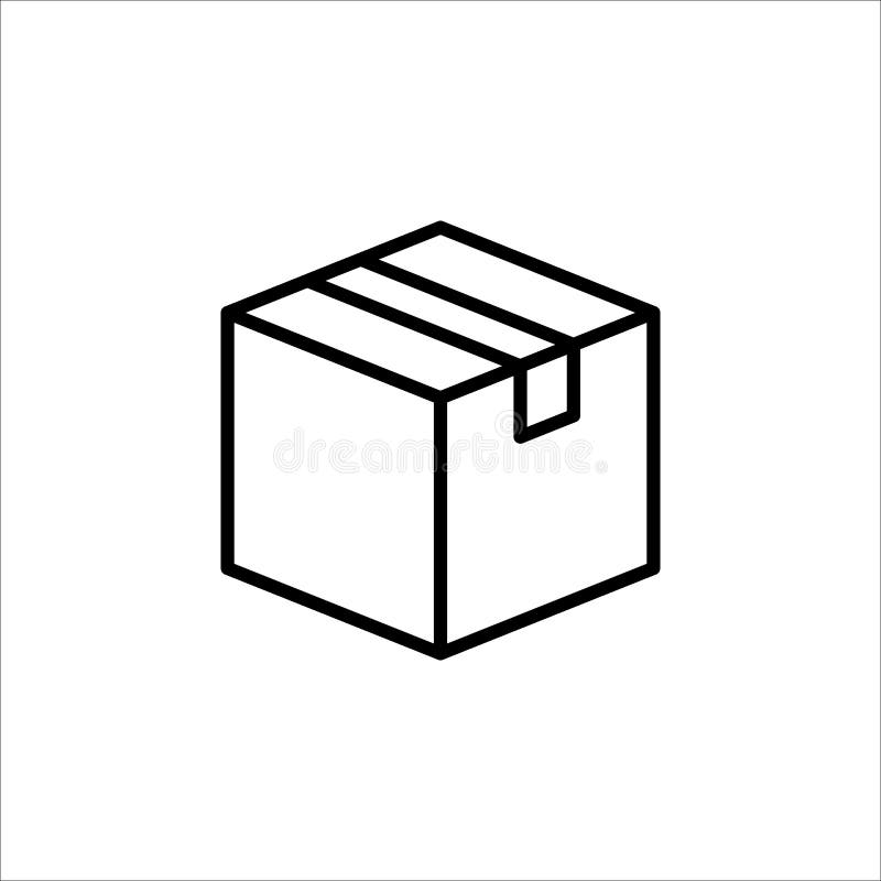 Carton Box Thin Line Icon , Vector and Illustration Stock Vector ...