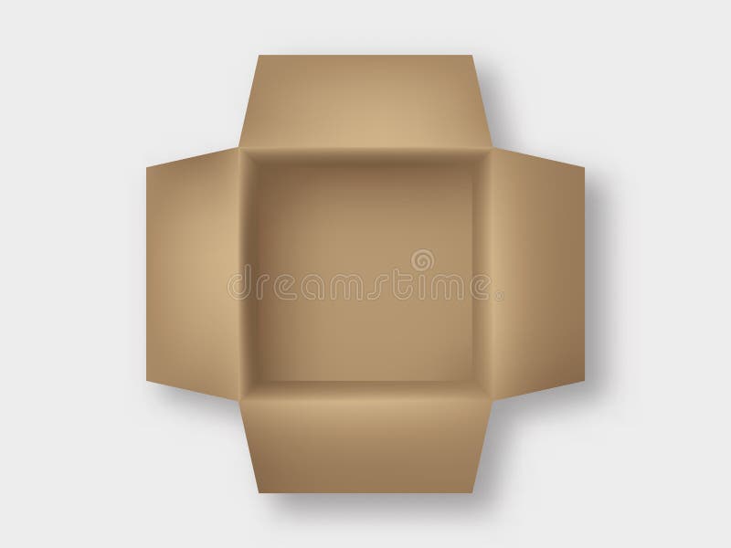 Carton Box Top View Vector . Stock Vector - Illustration of container ...