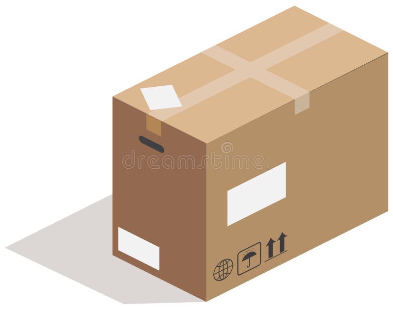Carton box, vector stock vector. Illustration of square - 60331346