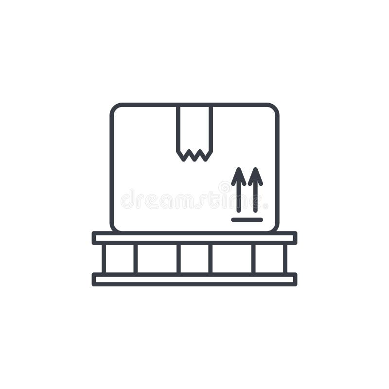 Carton Box Whith Packaging Tape Isometric Icon. 3d Line Art Technical ...