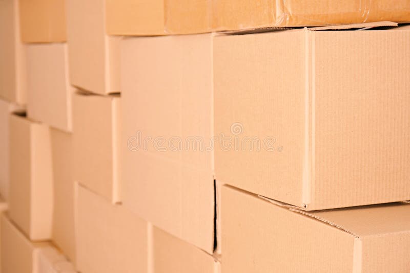 Carton boxes, closeup stock photo. Image of boxes, distribution - 116578246