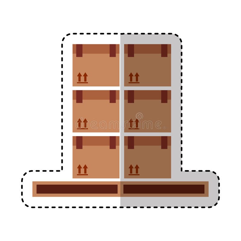 Carton boxes packing icon stock illustration. Illustration of store ...
