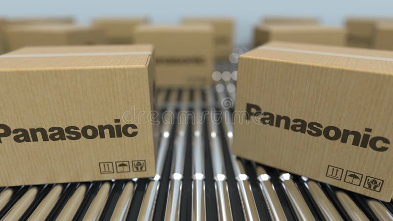 Box with Panasonic Logo. Editorial 3D Rendering Editorial Image ...