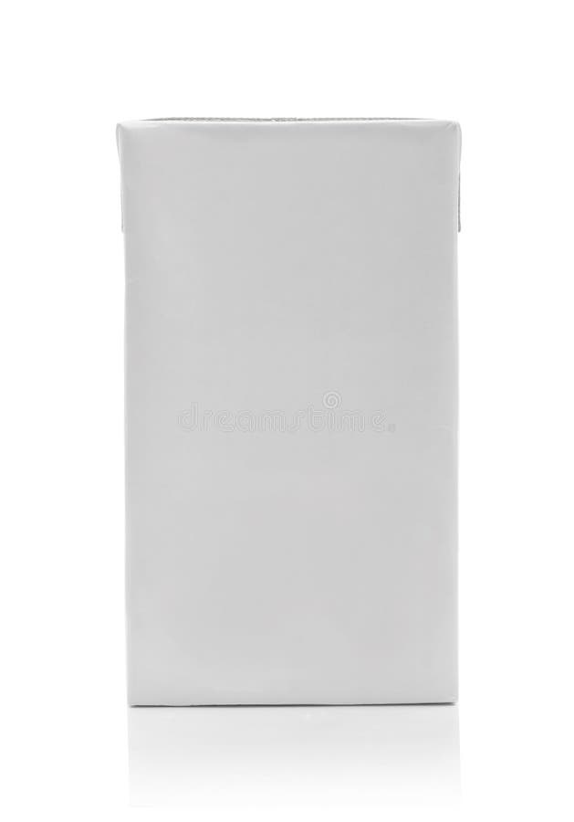 Carton Drink Box Isolated on White Stock Image - Image of design, gray ...