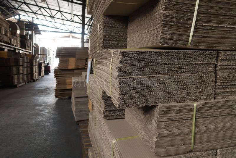 Carton in Factory Environment Stock Photo - Image of factory, package ...