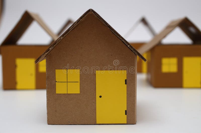 Carton house stock illustration. Illustration of hand - 304492709