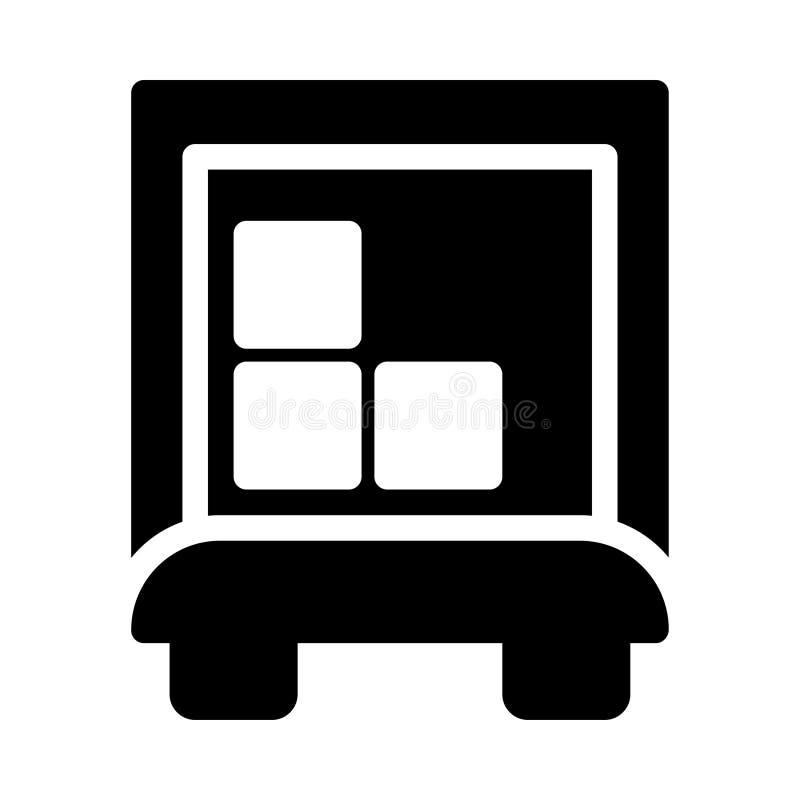 Carton Glyph Flat Vector Icon Stock Vector - Illustration of icon ...