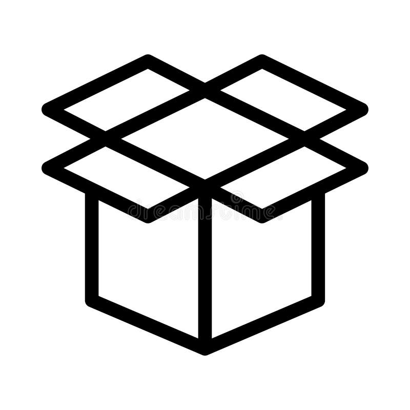 Carton Vector Thin Line Icon Stock Vector - Illustration of line ...