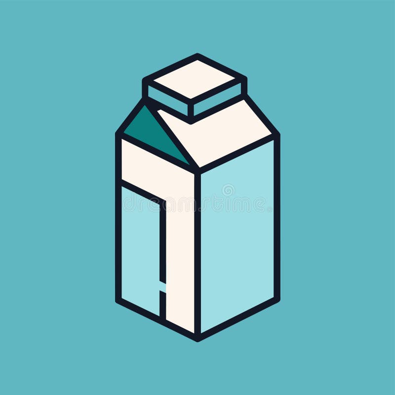 A Carton of Milk Displayed on a Bright Blue Background, an Abstract ...