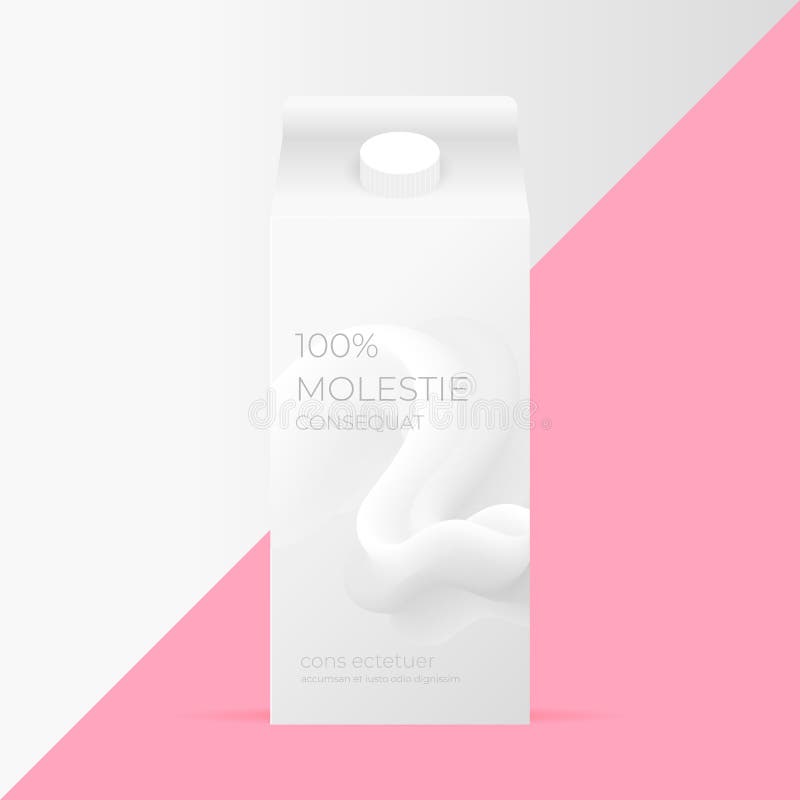 Milk Package Product Design Template. Stock Vector - Illustration of ...