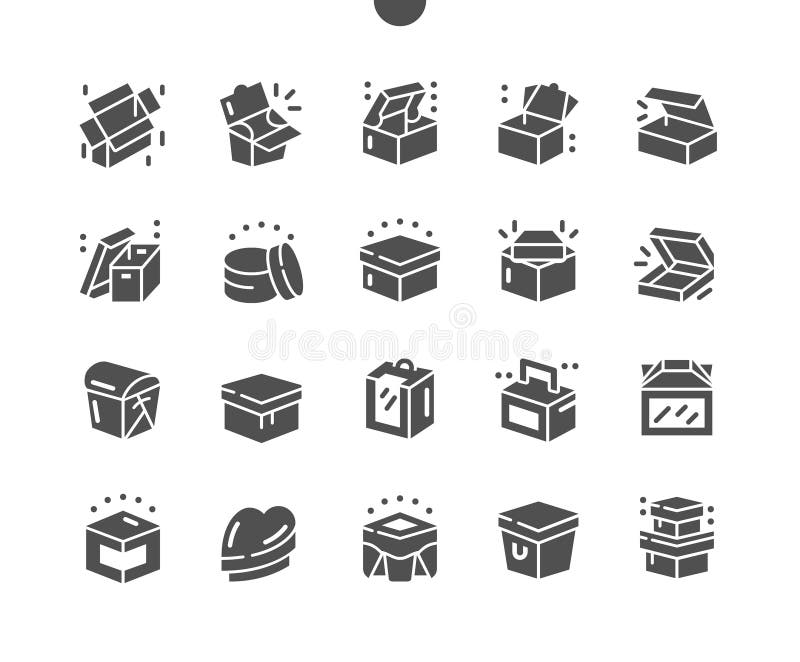 Carton Packaging Box. Delivery Packaging Open and Closed Box Stock ...