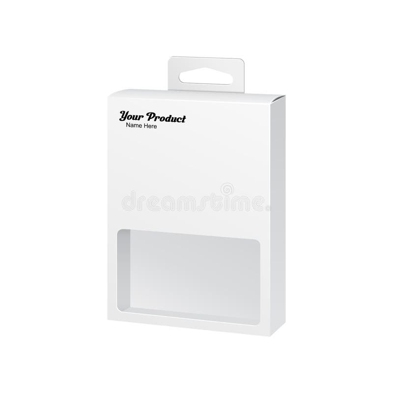 Carton or Plastic White Blank Package Box with Handle and Window ...