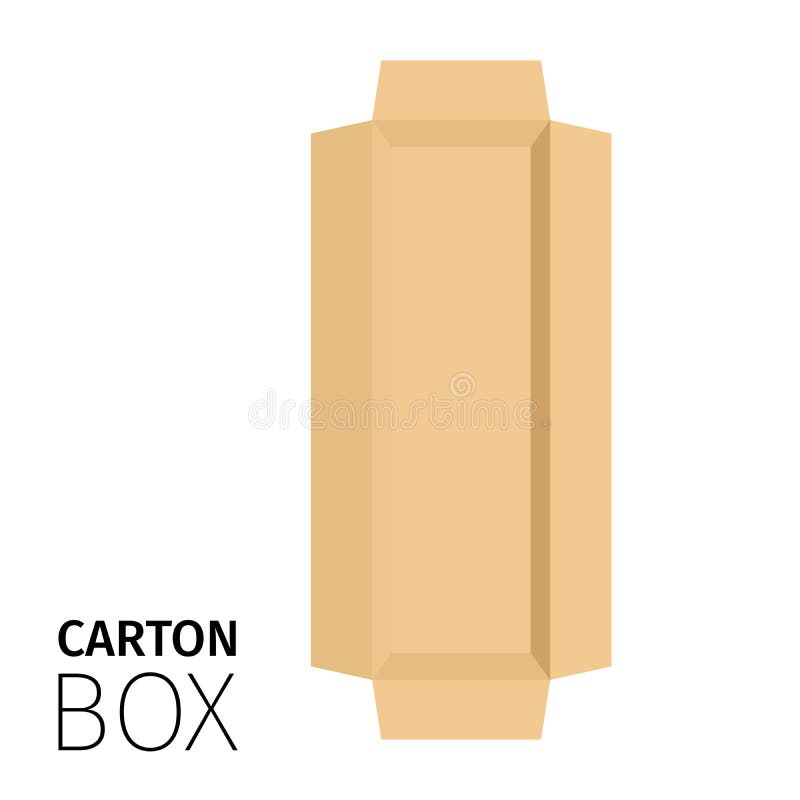 Carton Rectangular Open Box Stock Vector - Illustration of rectangular ...