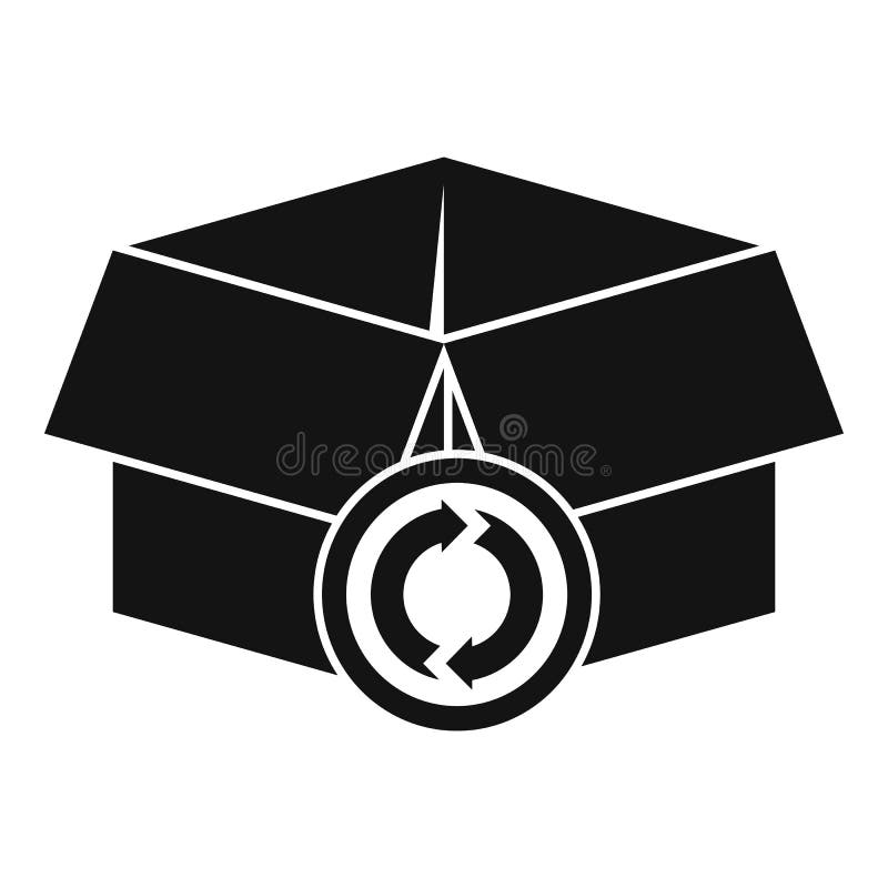 Carton Box and Recycling Symbol Stock Illustration - Illustration of ...