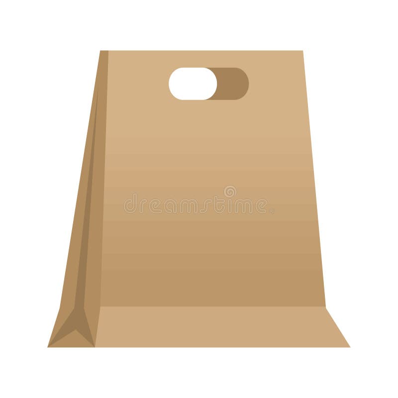 Carton shopping bag mockup stock vector. Illustration of mock - 283926349