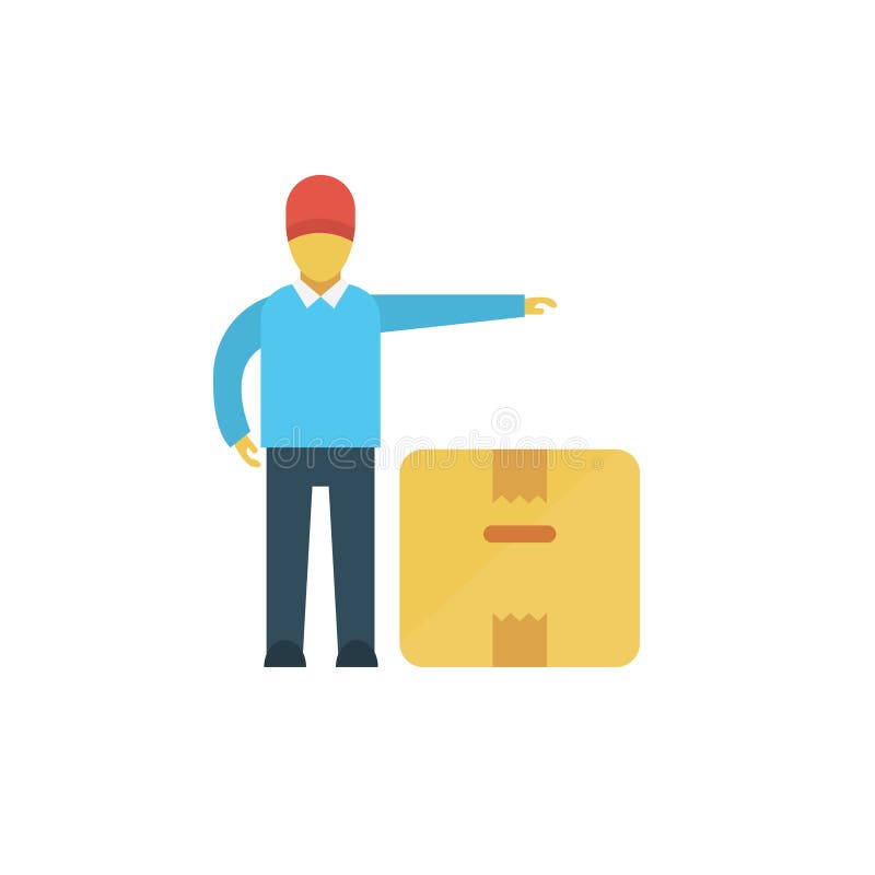 Carton Vector Flat Color Icon Stock Vector - Illustration of premium ...