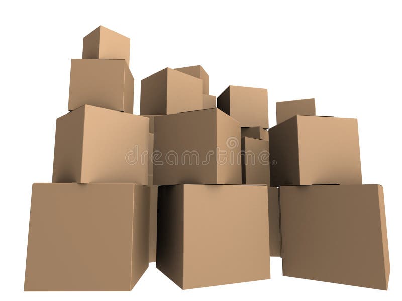 Cartons stock illustration. Illustration of pile, container - 2053616