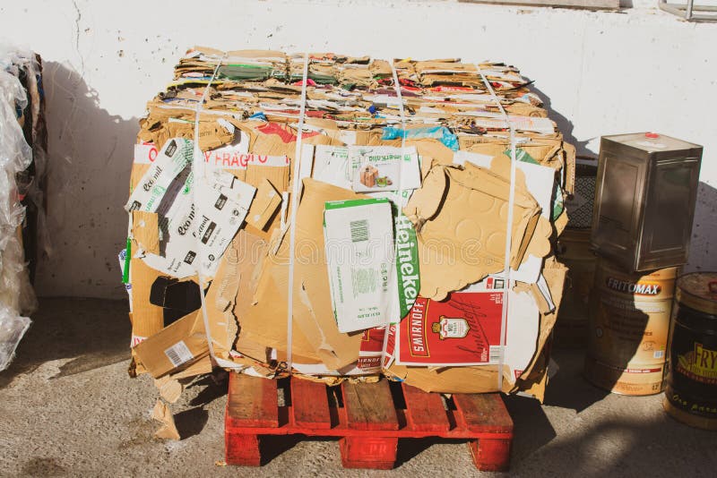 Cartons Received and Pressed Editorial Stock Image - Image of ...