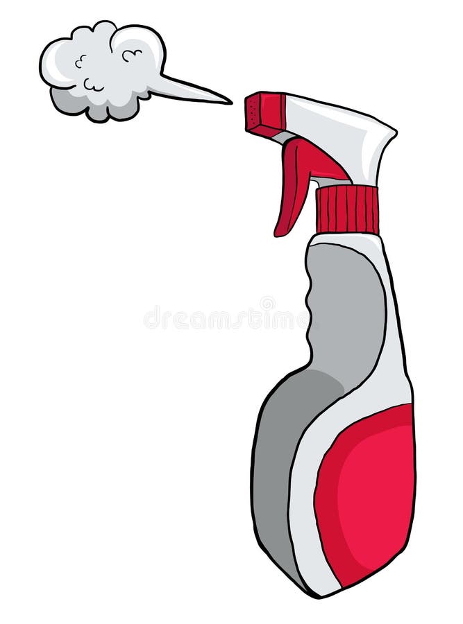 Cartoon Ñ leaning Spray, Vector Illustration Stock Vector ...
