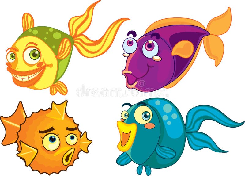 Cartoon fish stock illustration. Illustration of humorous - 9874613